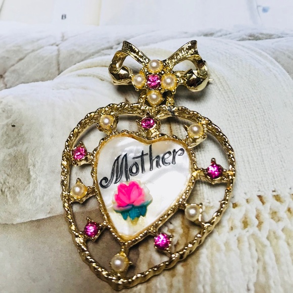 Vintage | Jewelry | Vintage Gold Tone Mother Brooch | Poshmark